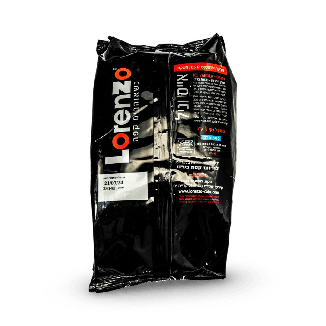 אבקה להכנת אייס בטעם וניל (1 קילו) - LORENZO CAFE | לורנצו קפה ...